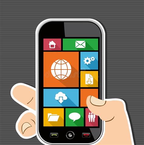 colorful web mobile ui apps user interface flat icons stock vector