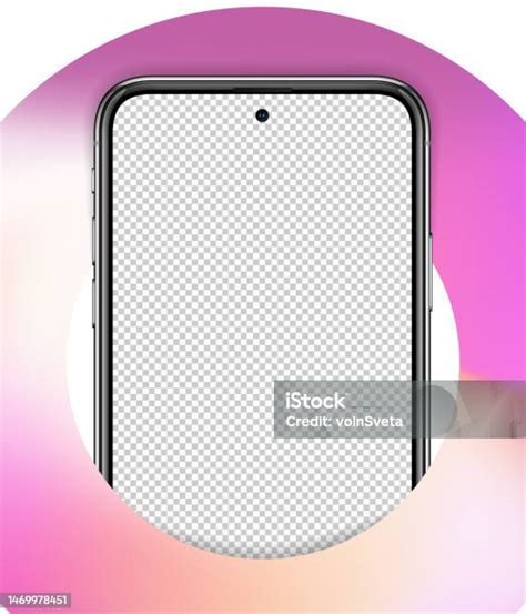 분홍색 원에 카메라가 있는 스마트폰 프레임 현대 현실적인 3d 스마트 폰 벡터 모형입니다 0명에 대한 스톡 벡터 아트 및 기타 이미지 Istock