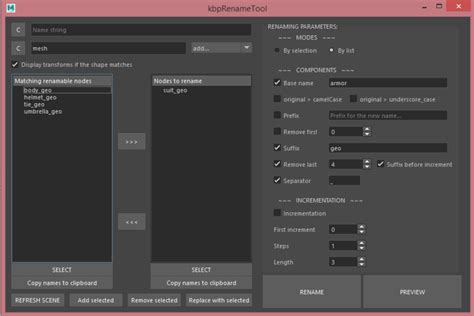 Kbprenametool For Maya Free Renaming Utility External Scripts
