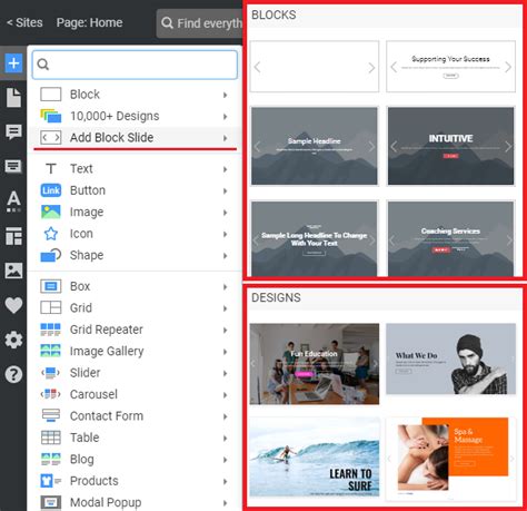 Full Width Block Slider Nicepage Help Center