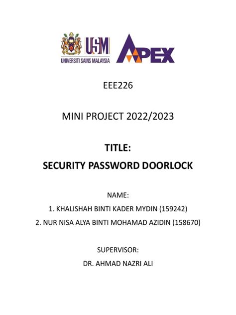 Proposal Mini Project Micro P Download Free Pdf Microcontroller Password