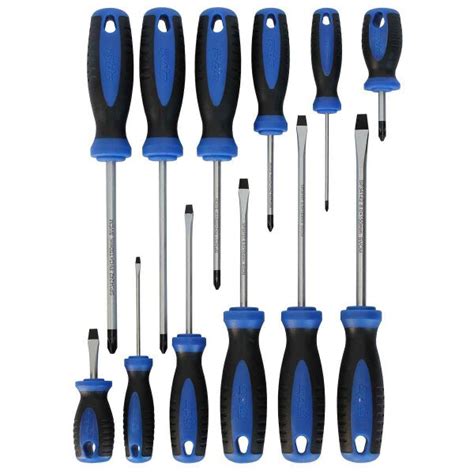 12pc Phillips Flat Tip Soft Grip Screwdriver Set