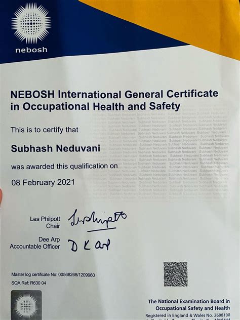 Subhash N On Linkedin Successfully Completed And Passed Nebosh Certification 22 Comments