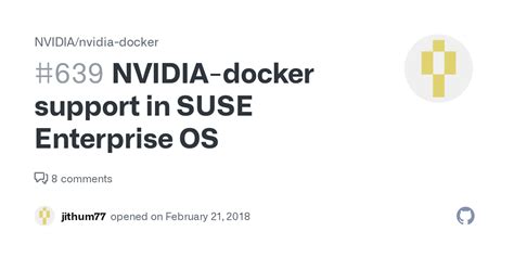 Nvidia Docker Support In Suse Enterprise Os Issue Nvidia Nvidia Docker Github