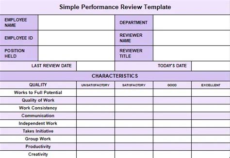 10 Excel Performance Review Templates [free Download]