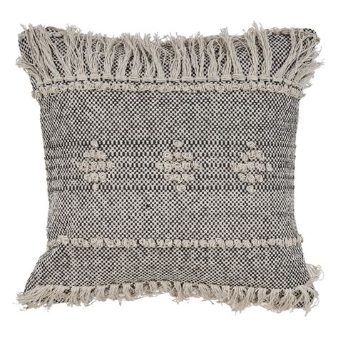Willey Farmhouse Throw Pillow Gray And Cream 20x20