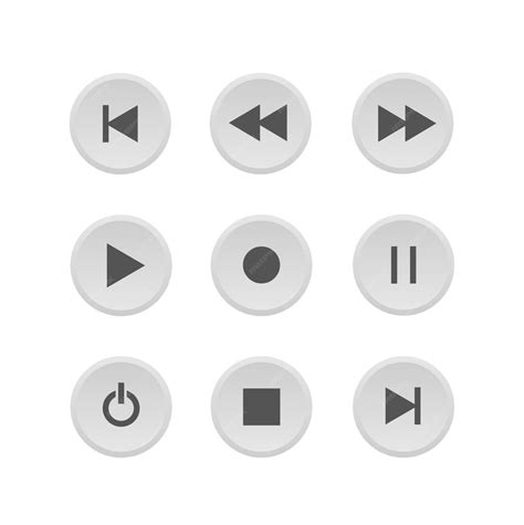 Premium Vector Video Media Player Vector Icons Set Mediaplayer