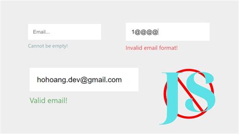Simple Email Validation Check In Css Only No Javascript Youtube