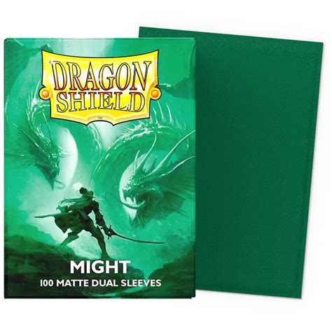 100 Green Might Dual Matte Standard Size Sleeves Dragon Shield High