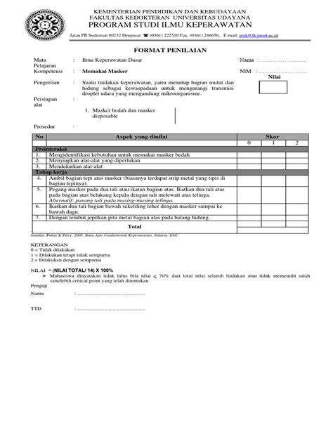 Sop Memakai Masker Pdf