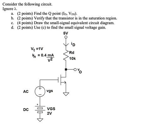 consider the following circuit ignore a2 points find the q point ip vps