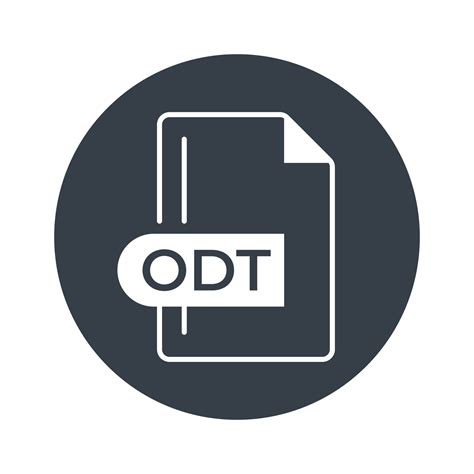 ODT File Format Icon ODT Extension Filled Icon Vector Art At Vecteezy