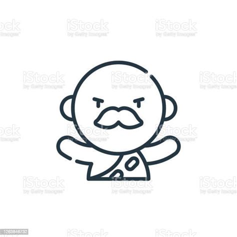 흰색 배경에 격리된 강력한 벡터 아이콘입니다 개요 웹 사이트 디자인 및 모바일 응용 프로그램 개발을위한 얇은 라인 강한 아이콘