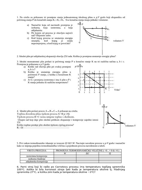 Zadatci Tmd Procesi Toplinski Troj Pdf
