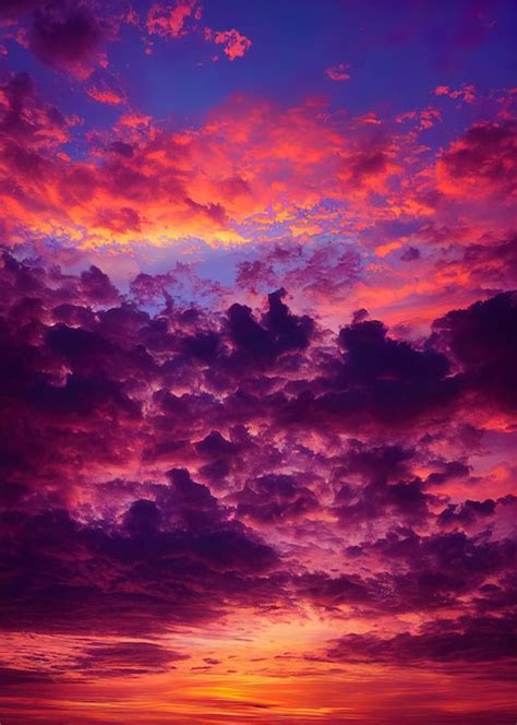 Premium Photo Beautiful Sunset Sky With Pastel Pink And Purple Colors