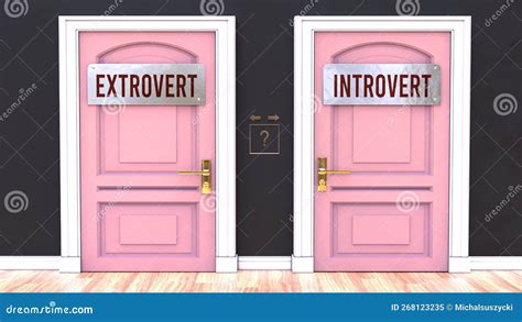 Extrovert Or Introvert Making A Choice Stock Illustration Illustration Of Choice Decision