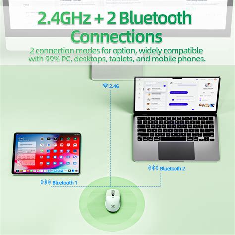 Goojodoq Ergonomic Mouse Wireless For Laptop Bluetooth Rechargeable Tablet Android Phone Silent