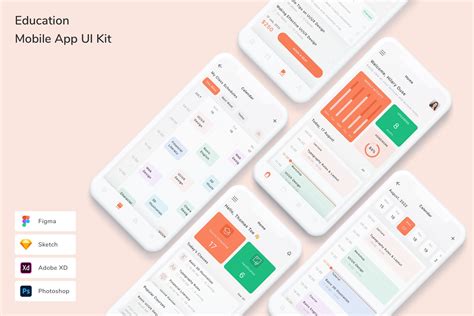Education Mobile App Ui Kit Graphic By Betush · Creative Fabrica