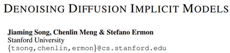 去噪扩散隐式模型Denoising Diffusion Implicit Models 知乎