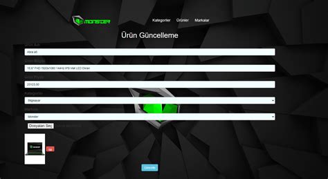 Github Yurdakulmehmet Productmanagementsystem Monster Bilgisayar I In Geli Tirilmi R N