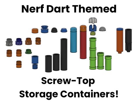 Nerf Dart Shaped Storage Containers By Sillybutts Download Free Stl