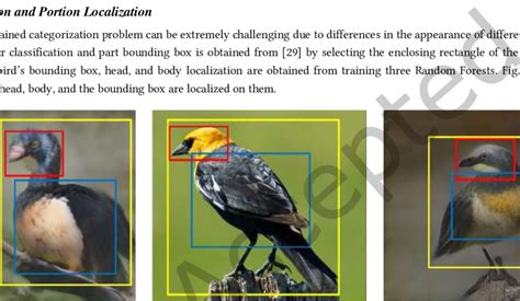 Examples Of Bird Detection And Part Localization Red Rectangle For Download Scientific Diagram