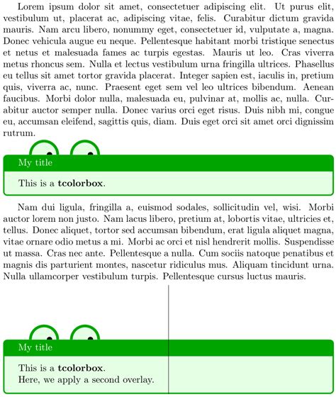 Spacing Tcolorbox Overlays And Space Needed TeX LaTeX Stack Exchange