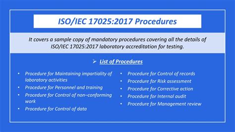 Ppt List Of Iso 17025 Documents For Environment Chemical Testing Laboratory Powerpoint