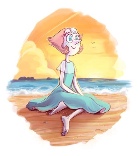 Pearl On The Beach Steven Universe Pearl Steven Universe Steven
