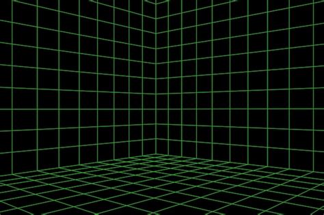 3d 와이어 프레임 격자 방 배경 벡터 무료 벡터