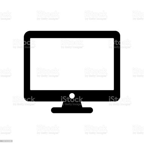 빈 화면 아이콘이 있는 컴퓨터 모니터입니다 벡터 데스크톱 컴퓨터 아이콘 Tv 벡터 아이콘 0명에 대한 스톡 벡터 아트 및 기타 이미지 Istock