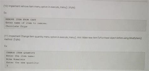 Solved 726 Lab Program Online Shopping Cart Part 2