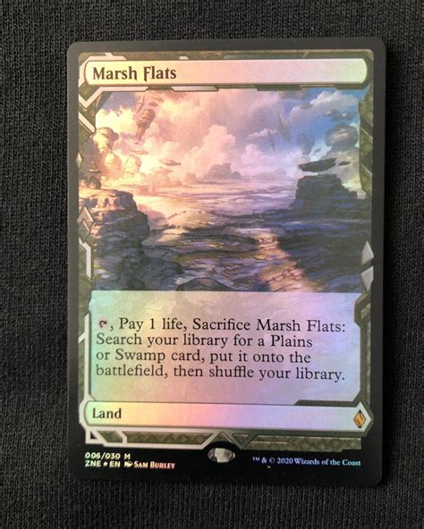 Marsh Flats Foil Mtg Zendikar Rising Expedition Proxy King