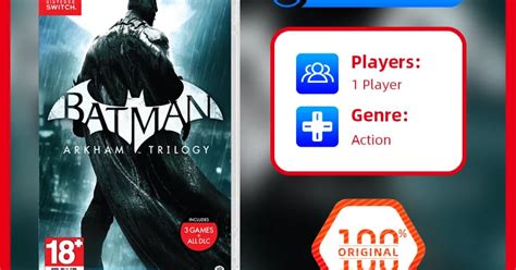 Nintendo Switch Game Deals - Batman Arkham Trilogy - Games Cartridge Physical Card Platformer ...