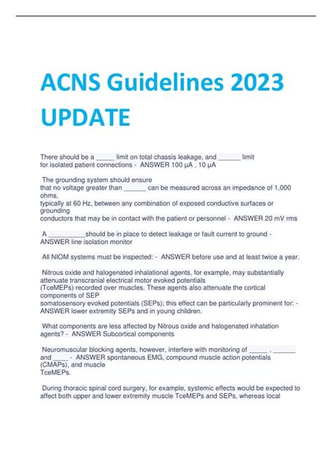 Acns Guidelines 2023 Update Acns Stuvia Us