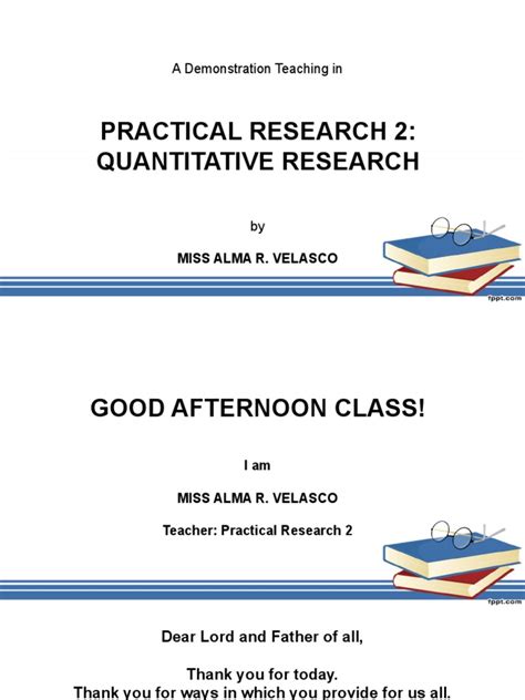 Demo Teaching Final Pdf Quantitative Research Statistics