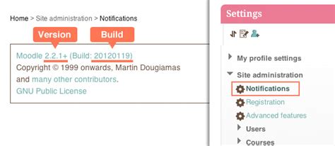How To Check Your Moodle Site S Version And Build ELearning Themes