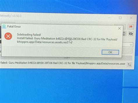 i keep getting this error does anyone know how to fix it r sideloadly