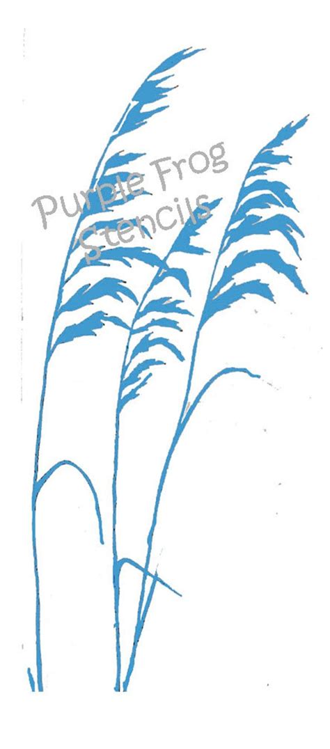 Sea Oats Stencil Reusabledifferent Sizes Available Ocean Etsy Beach