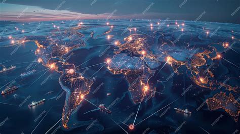 Premium Photo Abstract Visualization Of Global Trade With