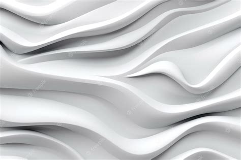 Premium Photo White Stripe Waves Pattern Futuristic Background 3d Render Illustration Creative Ai