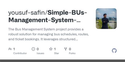 Github Yousuf Safinsimple Bus Management System Using C Programming The Bus Management