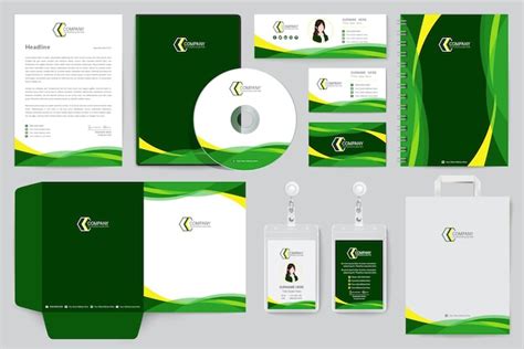 혁신적인 브랜드를 위한 편지지 템플릿 프리미엄 벡터