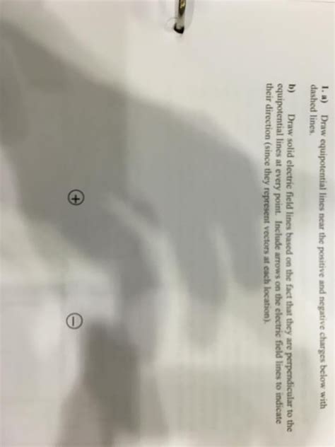Solved Draw Equipotential Lines Near The Positive And