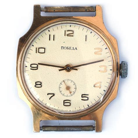 часы Победа СССР 2602 позолота Au vintage soviet gold plated watch ...