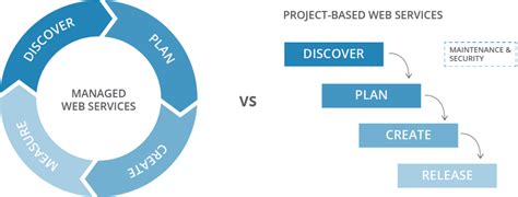 managed web services vs project based web services in 2 charts