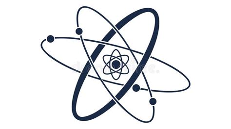 Simplified Atom Model Physics And Innovation Concept Vector Design
