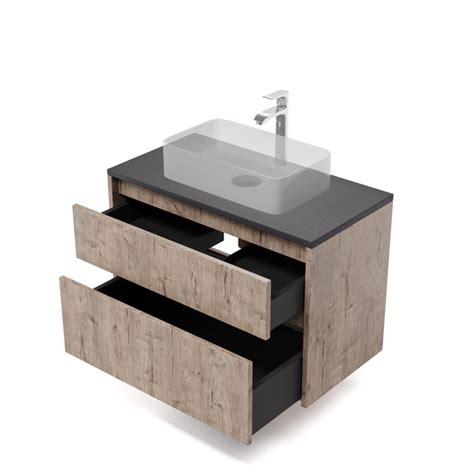 Тумба у ванну Modern ТП2 85 з стільницею чорна Тумба у ванну Modern