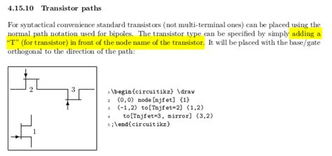 Circuitikz Transistor Not Showing TeX LaTeX Stack Exchange