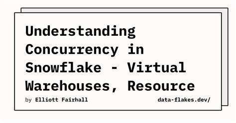 Understanding Concurrency In Snowflake Virtual Warehouses Resource